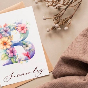 Pastel Alphabet Watercolor Png, 26 Floral Letters Clipart, Delicate ...