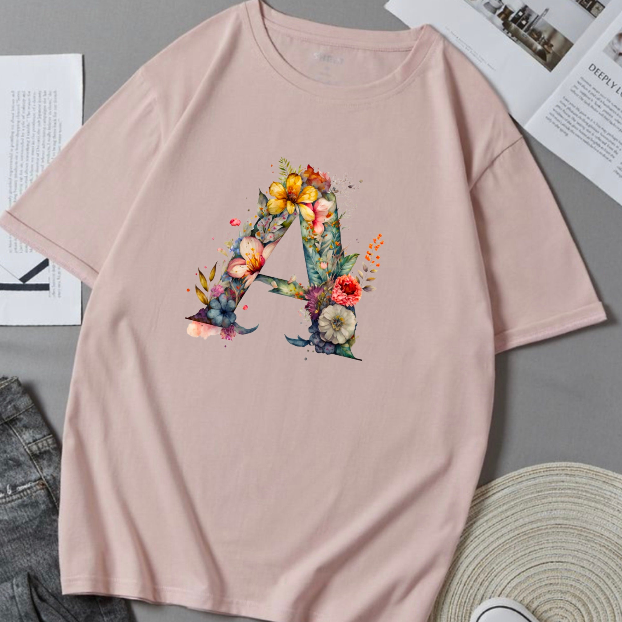 Watercolor Flower Letter A Png Clipart Botanical Letter A - Etsy Australia