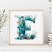 Alphabet Coral Reef, Ocean, Underwater World Watercolor Png, 26 Floral ...