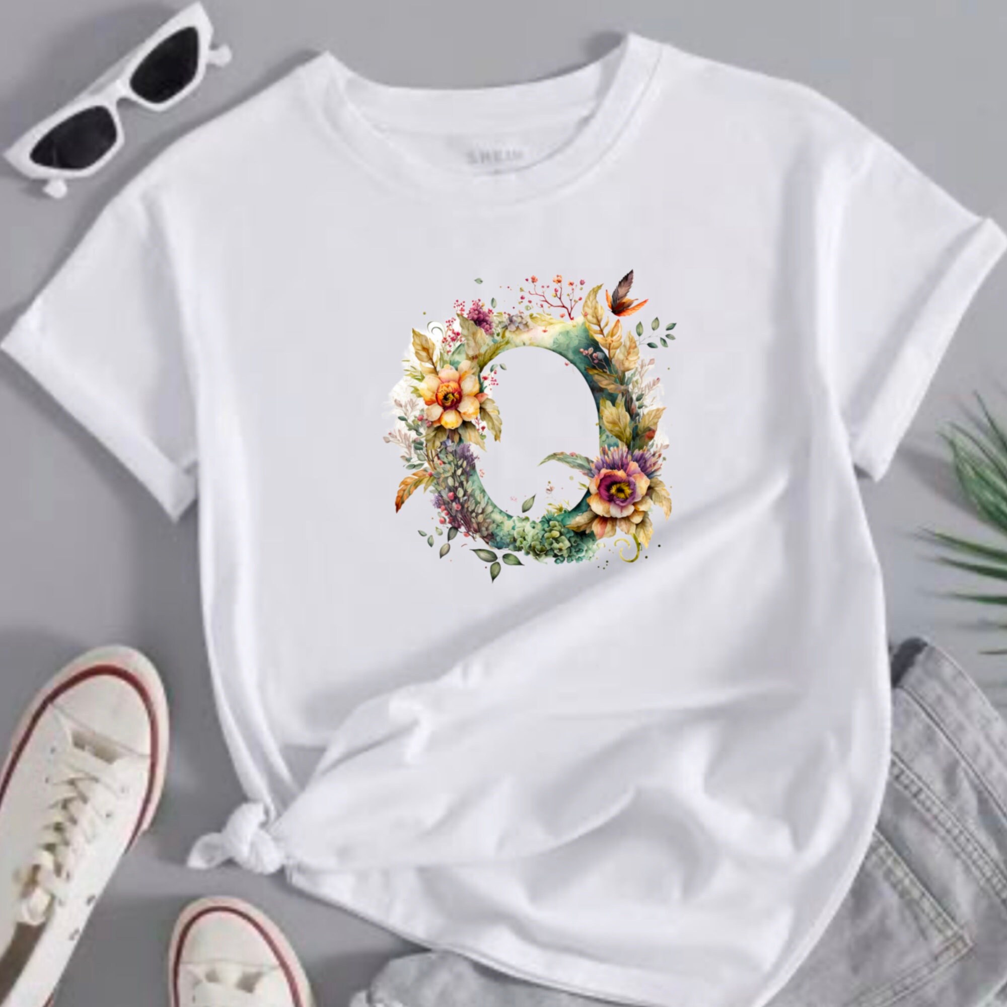 Watercolor Flower Letter O Png Clipart Botanical Letter O - Etsy