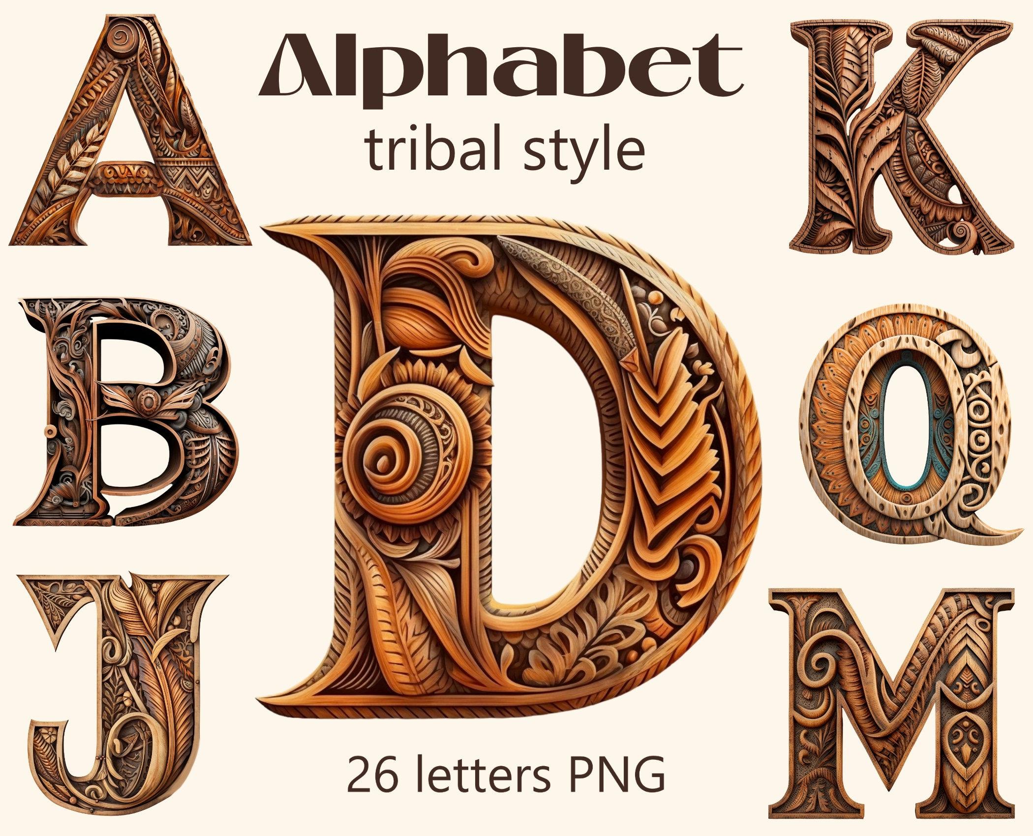 Tribal Celtic Letters A Z