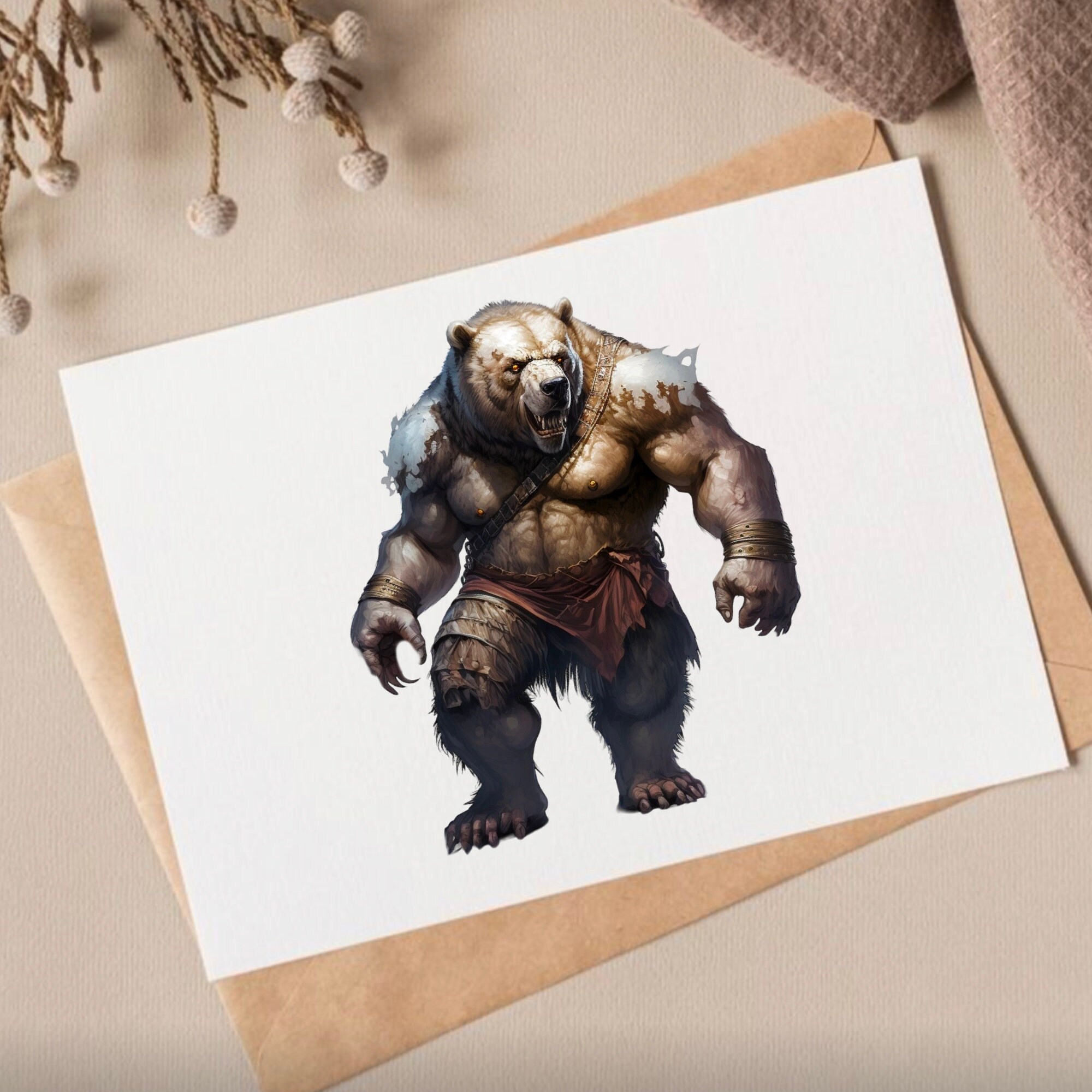 Warriors Bears Clipart Watercolour Victorian Bear Digital - Etsy