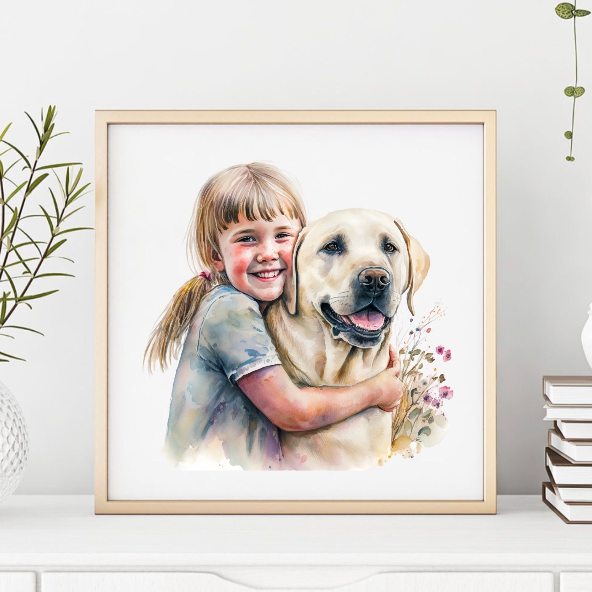 Children Best Friends Watercolor Clipart Png Cute Friends - Etsy