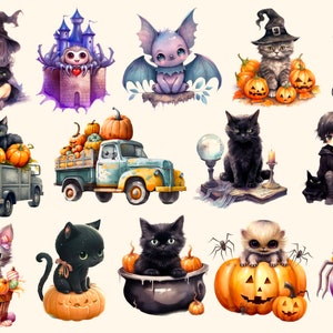 Halloween, Sweet or Nasty, Kawaii Ghost Clipart Watercolor Png ...