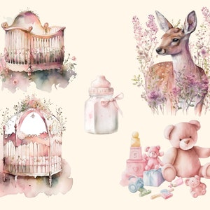 Baby Girl, Watercolor Clipart, Newborn Children PNG, Girl, Nursery ...