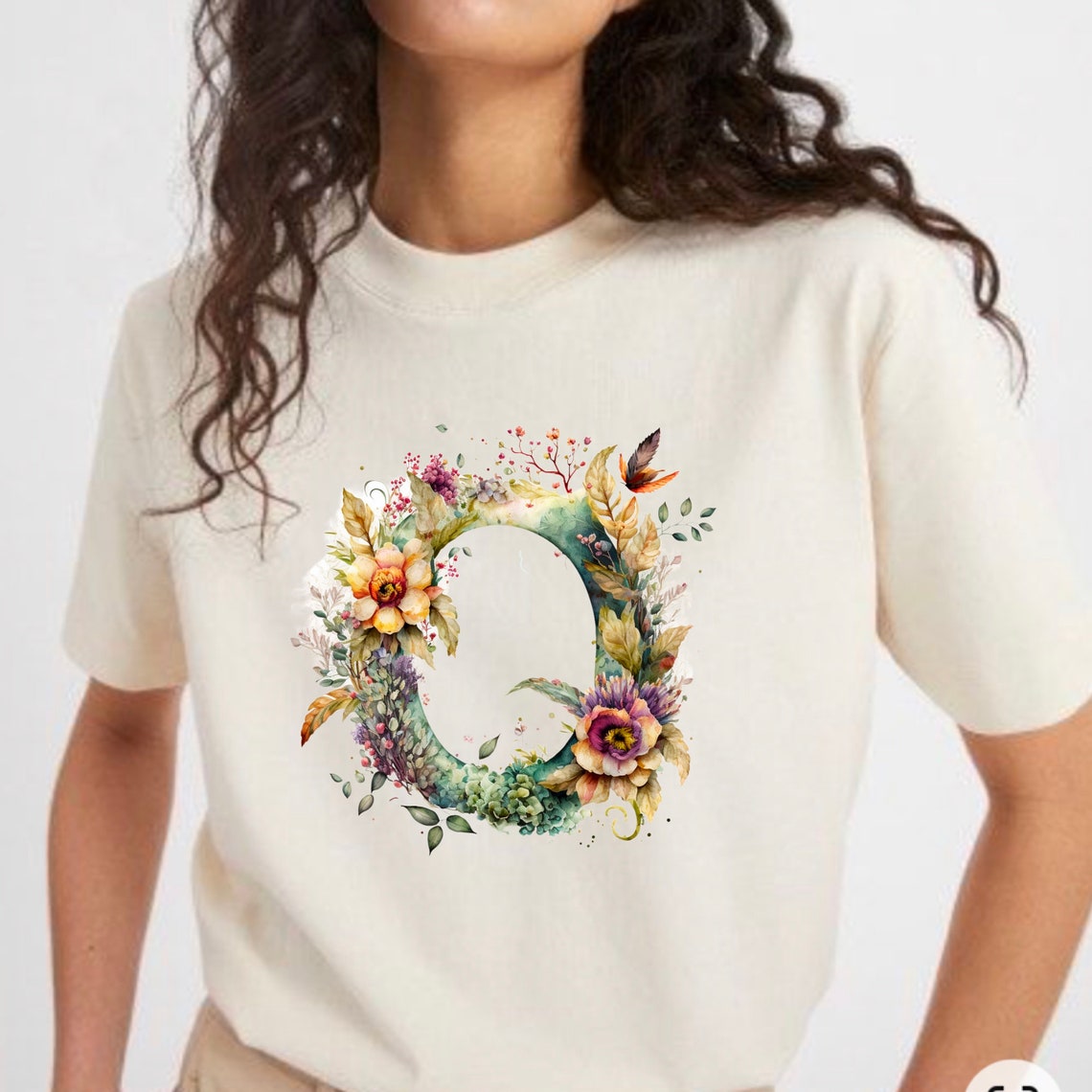 Watercolor Flower Letter O Png Clipart Botanical Letter O - Etsy
