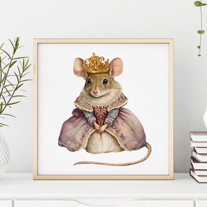 Fairytale Mouse Clipart Watercolour, Victorian Mousе Digital Print ...