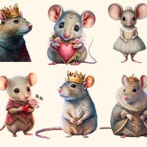 Fairytale Mouse Clipart Watercolour, Victorian Mousе Digital Print ...
