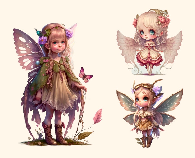 Light Elf Clipart Watercolor Png Digital Print Illustration - Etsy