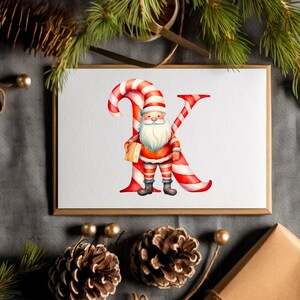 Sweet Alphabet, Christmas, New Year's Watercolor Clipart, 26 Floral ...