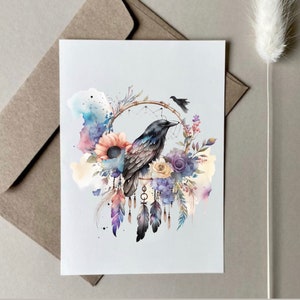 Black Cats and Ravens Clipart Watercolor Png, Cute Digital Print ...