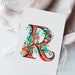 Graceful Alphabet Watercolor Png, 26 Floral Letters Clipart, Digital ...