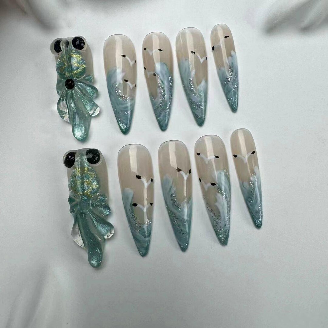 3D Nails/shell Nails/custom Press on Nails/party Press on Nails/flakes ...