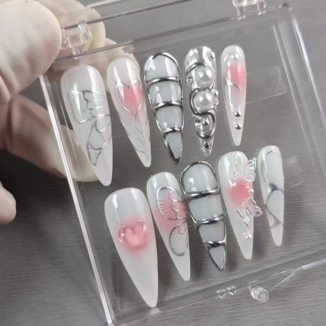 Custom Press on Nails/party Press on Nails/flakes for Nails/press on ...