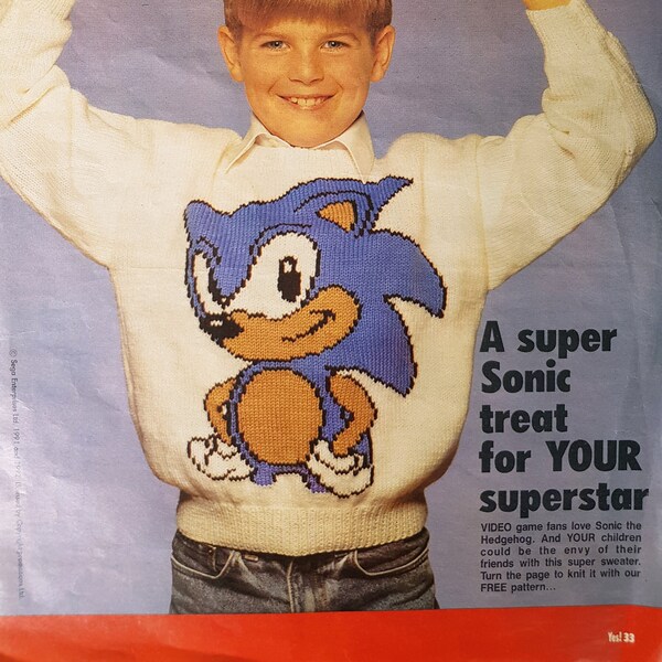 Sonic the Hedgehog Knitting Pattern - Etsy