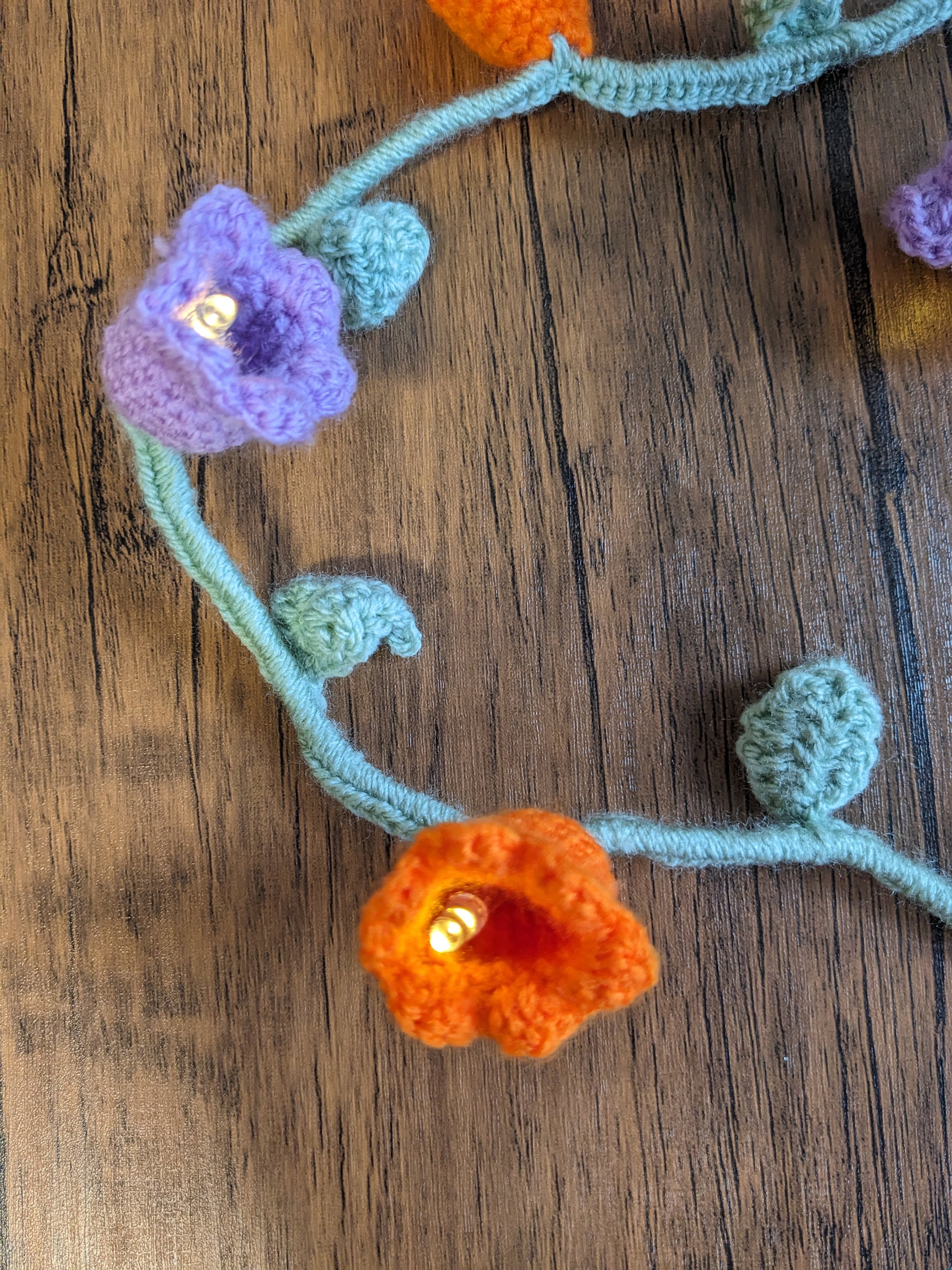 Crochet Flower Vine Fairy Lights Pattern - Etsy