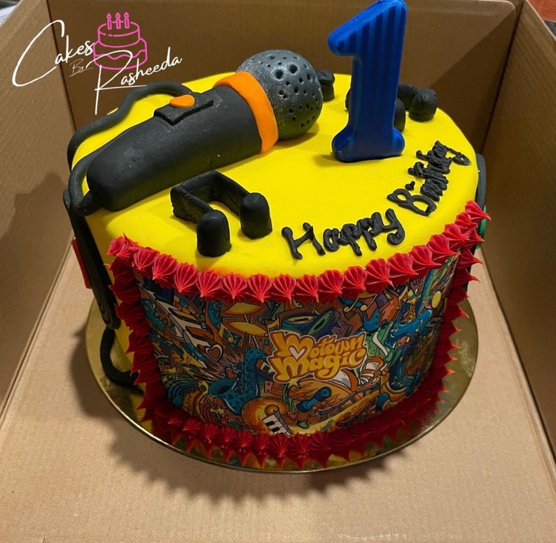 Microphone & Cord Cake Topper. Any Color Combination. - Etsy