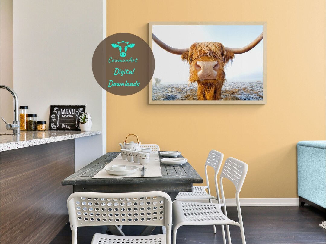 Highland Cow Digital Download - PRINTABLE WALL ART - Boho Nursery Print ...