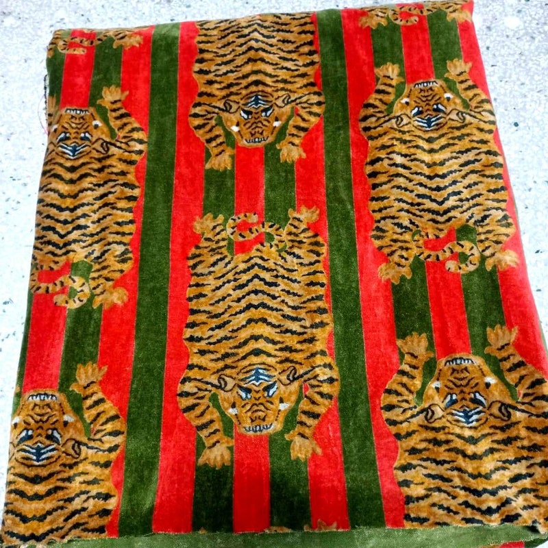 Tiger Print Tapestry Fabric - Etsy UK