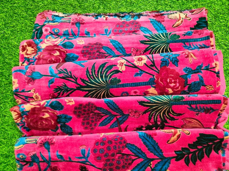 Flower Velvet Fabric, Turkish Luxury Velvet Fabric by Yard,decorative ...