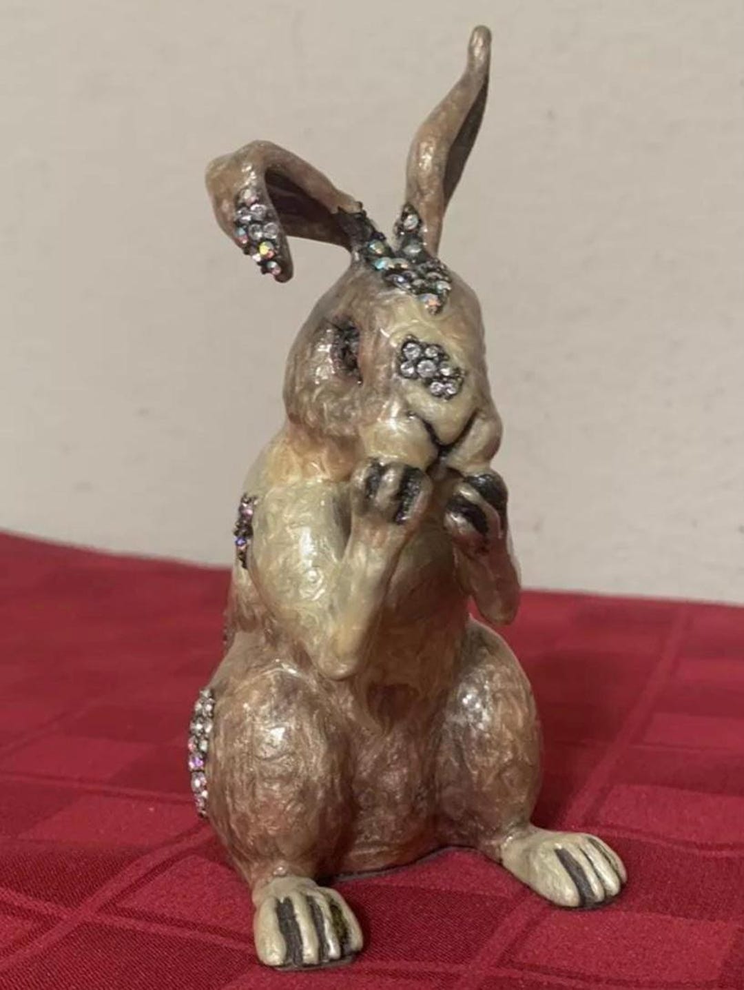 Jay Strongwater Bronze Enamel Rabbit Bunny Swarovski Crystals 5 ...