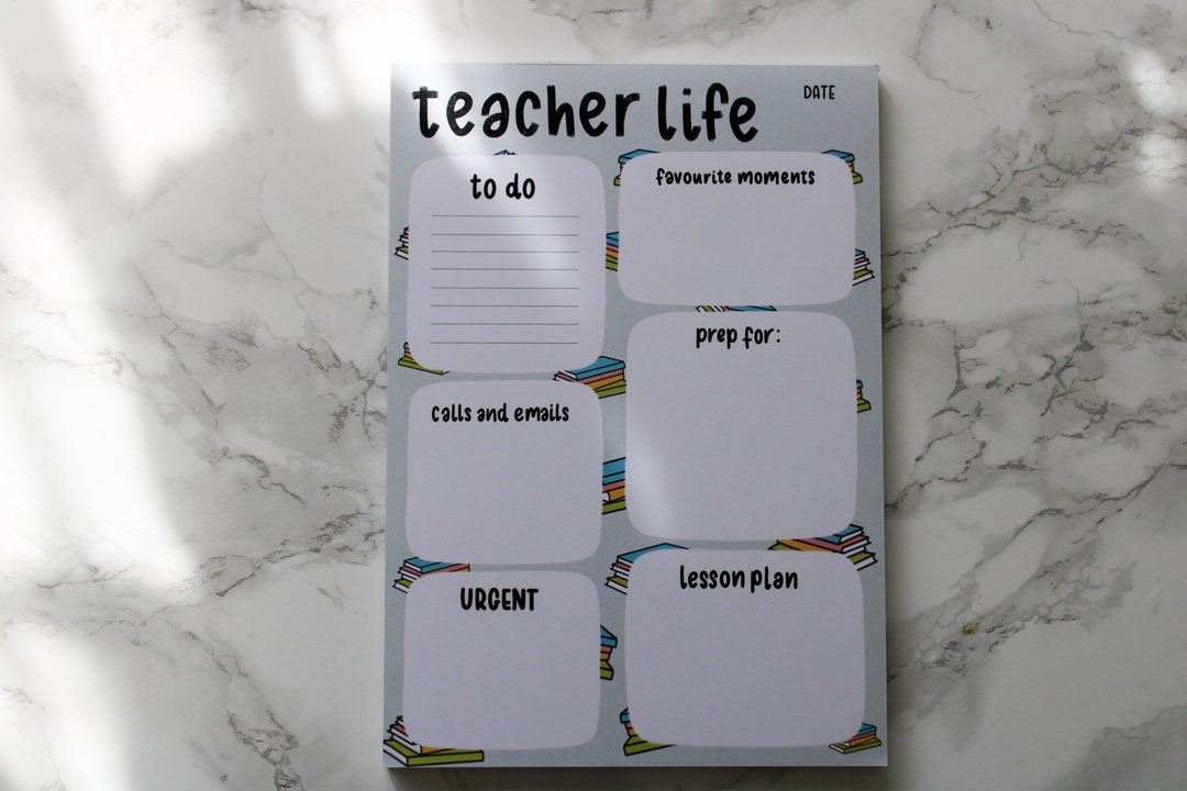 Teacher Life Notepad - Teacher Gift, Teacher Leaving Gift, Teacher ...