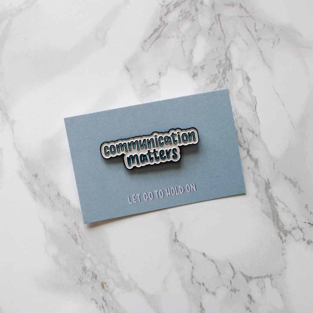 Communication Matters Enamel Pin - Gift for Speech Therapist, Speech ...