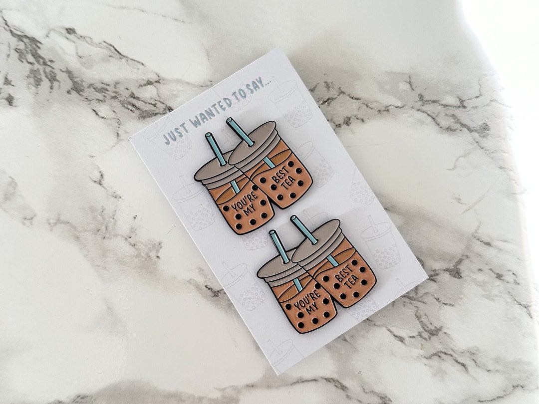Best Tea Enamel Pin – Boba Pin, Bestie Gift - Etsy