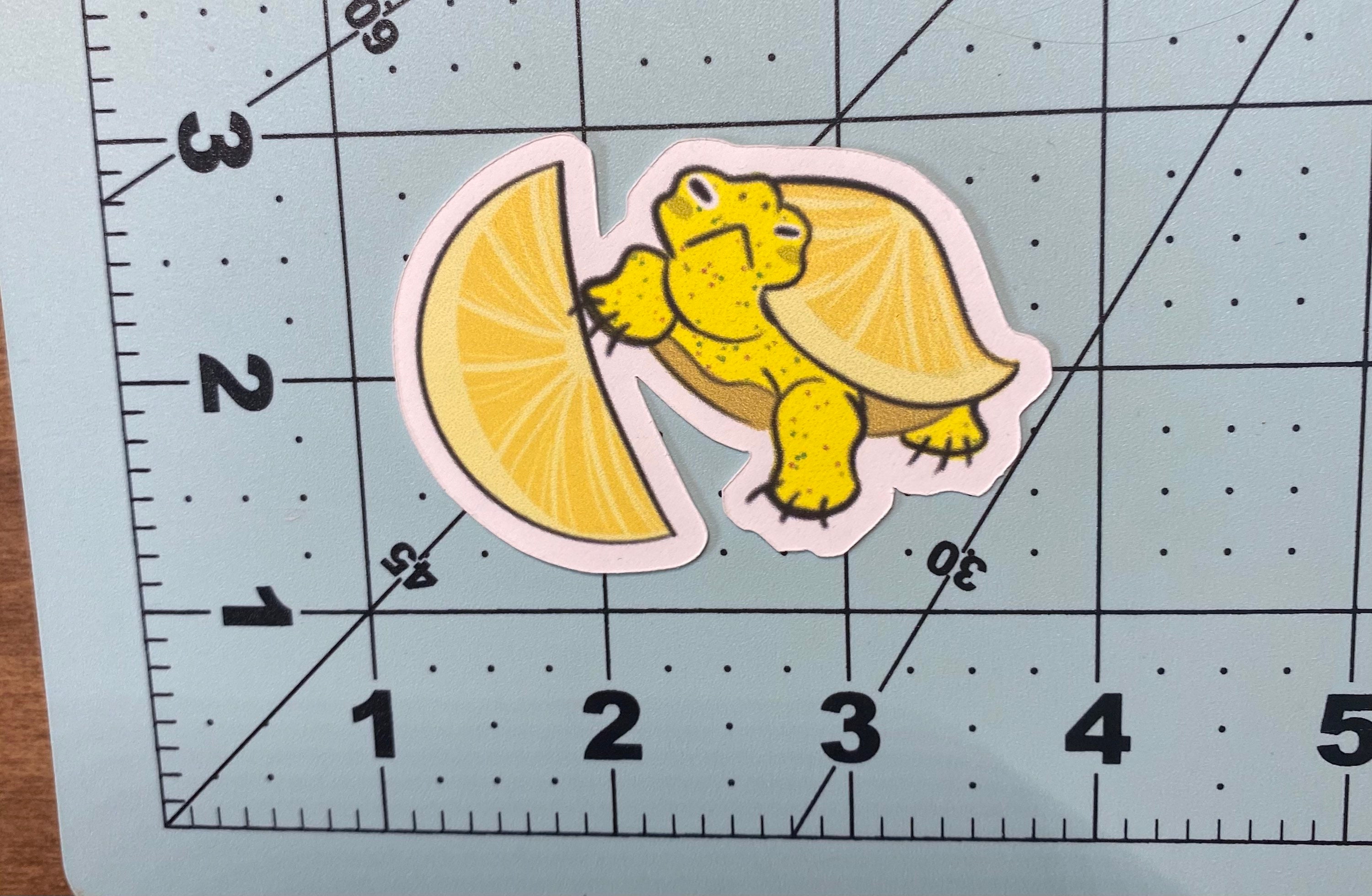 Fruit Turtle Stickers, Pineapple , Strawberry, Blueberry, Lemon, Banana ...