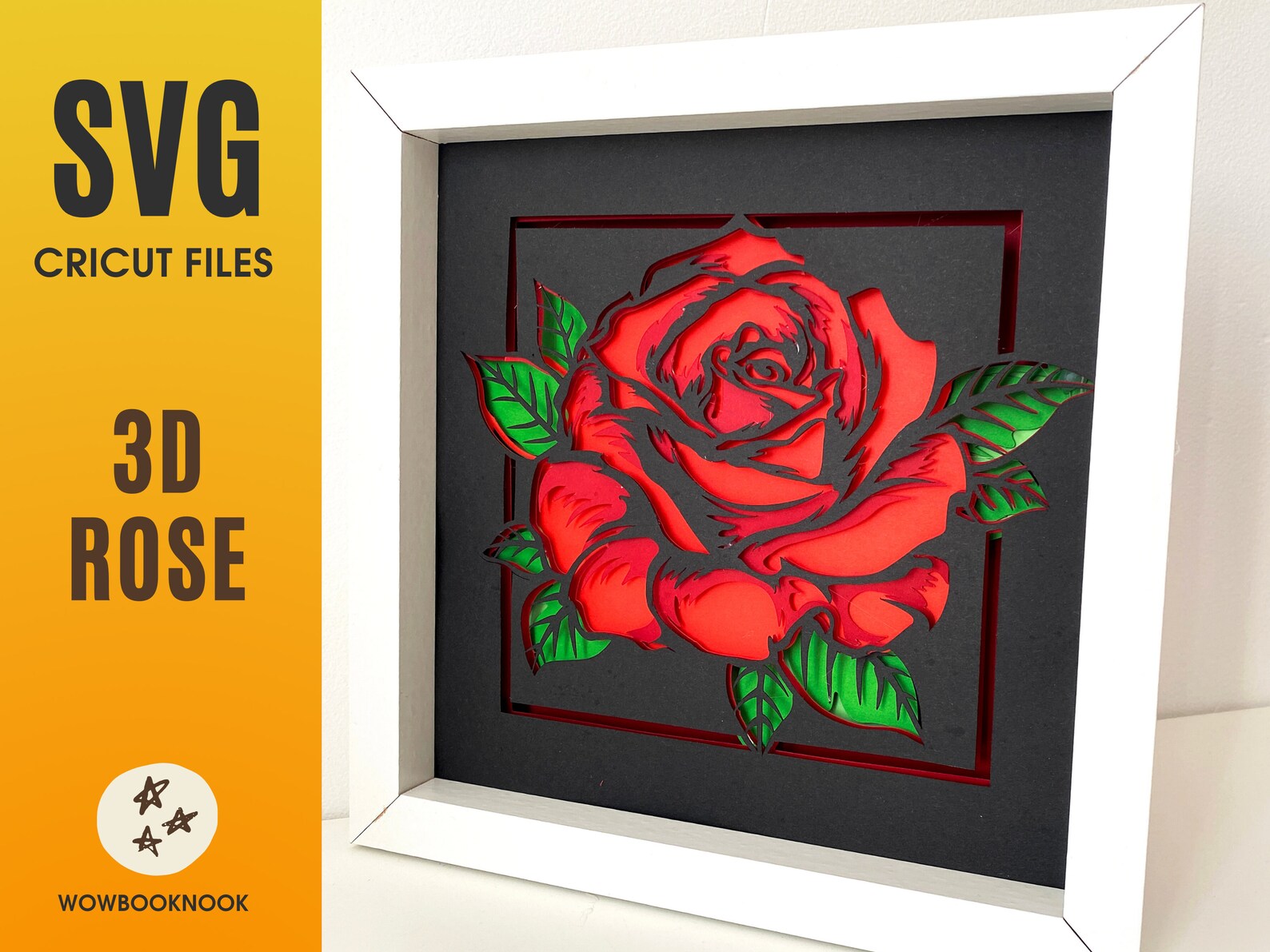 3D ROSE SVG Rose Shadow Box Svg for Cricut Paper Rose - Etsy Canada