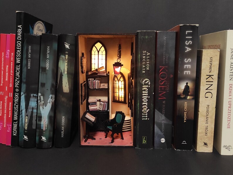 Dark Academia Book Nook Bookshelf Decor - Etsy