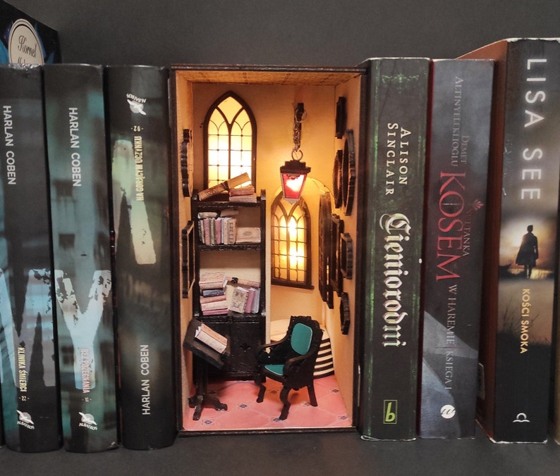 Dark Academia Book Nook Bookshelf Decor - Etsy