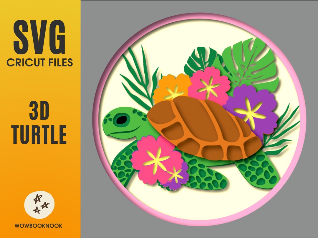 Buy 3D TURTLE SVG Sea Turtle Art Sea Turtle Svg for Cricut Online in ...