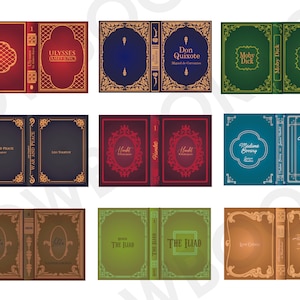 Mini Books Printable Classic Book Covers 1/6 1/12 1/24 - Etsy UK