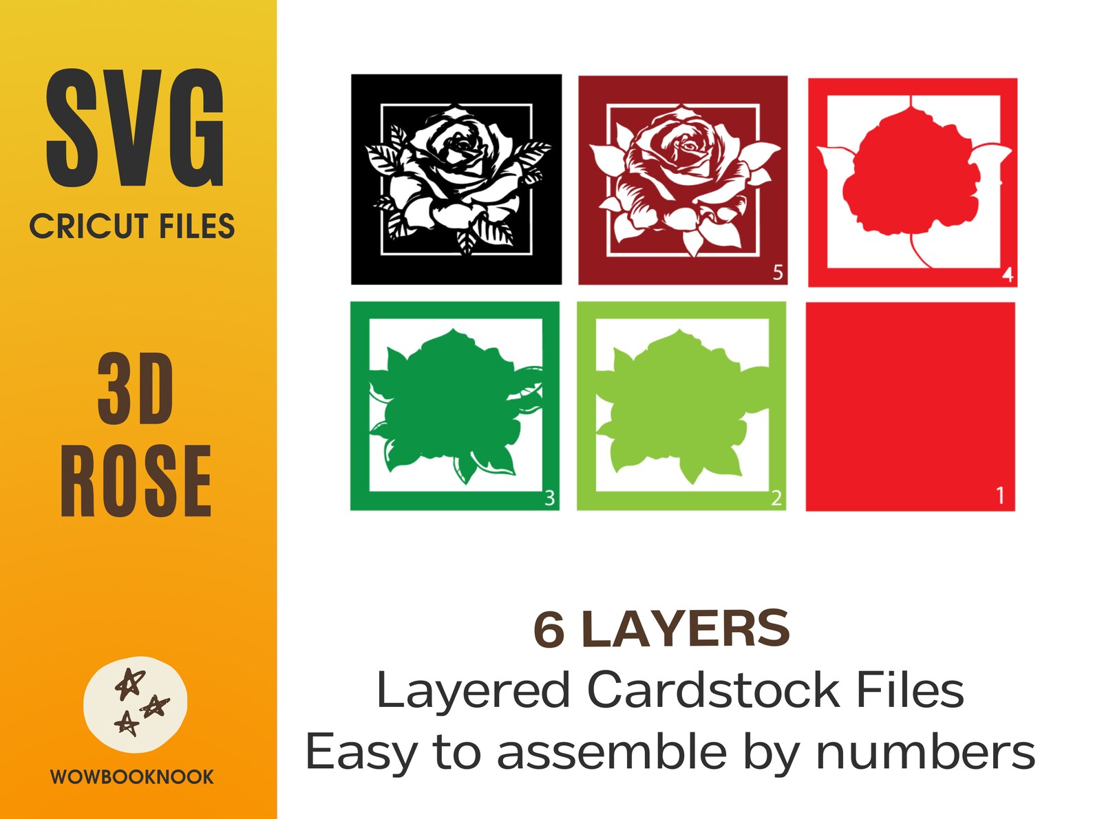 3D ROSE SVG Rose Shadow Box Svg for Cricut Paper Rose - Etsy Canada