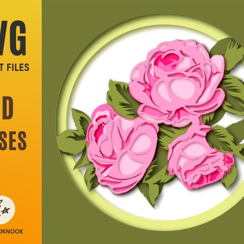 3D ROSE SVG Rose Shadow Box Svg for Cricut Paper Rose - Etsy Canada
