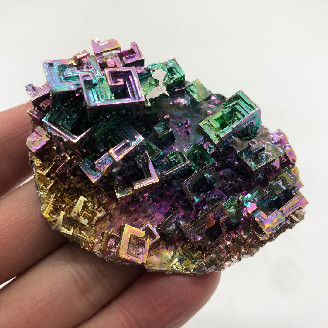 Bismuth Rainbow Crystal Elementbi Gemstone Mineral Specimen Home Decor ...