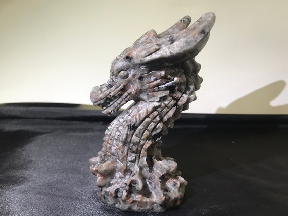 Natural Flame Quartz Crystal Keel Crystal Crystal Skull | Etsy