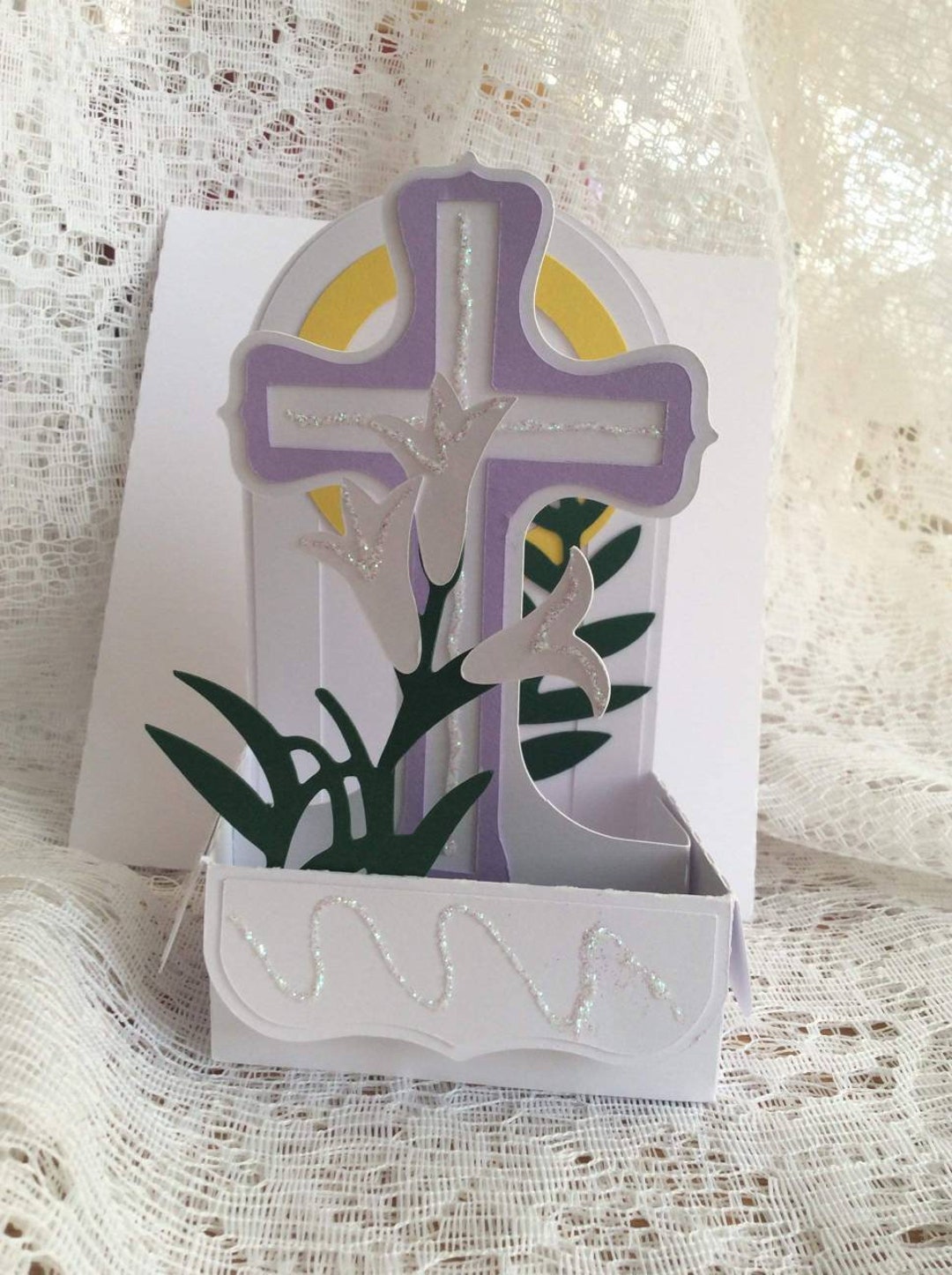 Easter Cross Card, Easter Box Card, Card for Easter , Special Easter ...