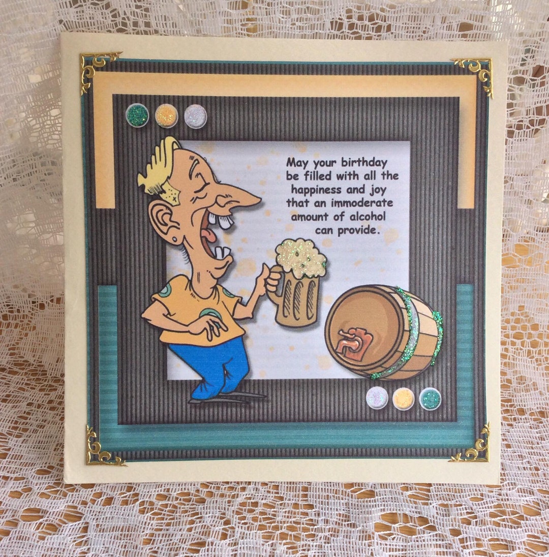 Man's Birthday Card Card for Him Fun Birthday Card - Etsy