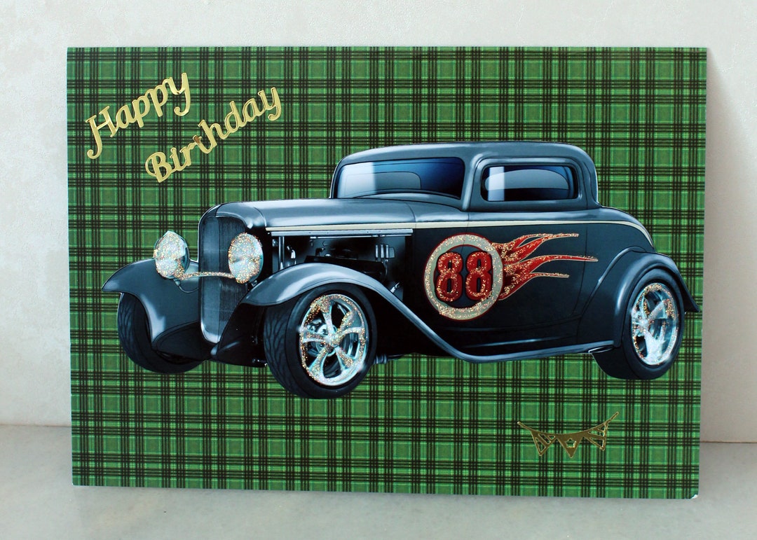 Card for Dad Who Loves Classic Cars , Happy Birthday Dad, Luxury Card ...