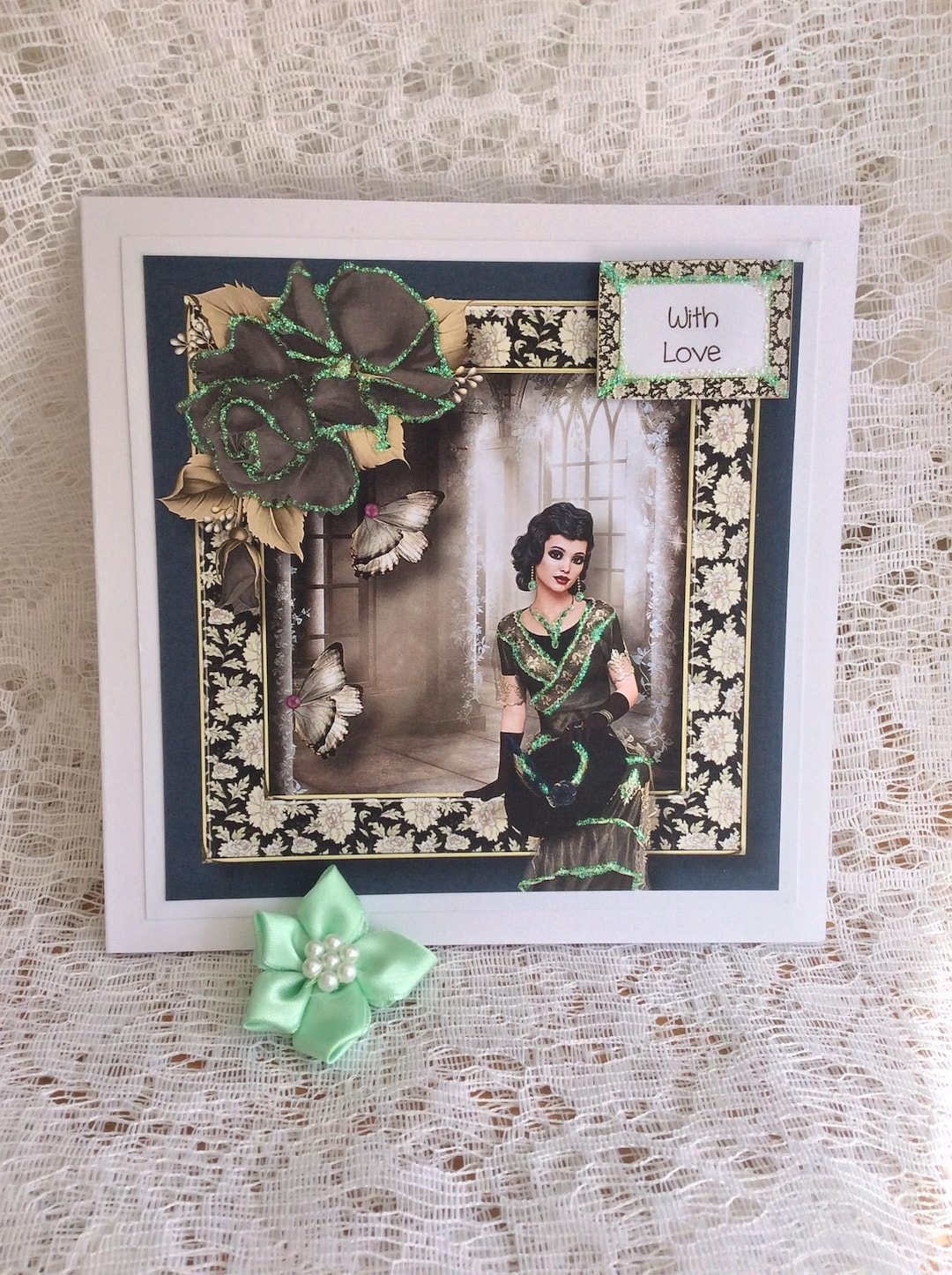 Luxury Card , Art Deco Lady , Birthday Card. Happy Birthday. Stylish ...