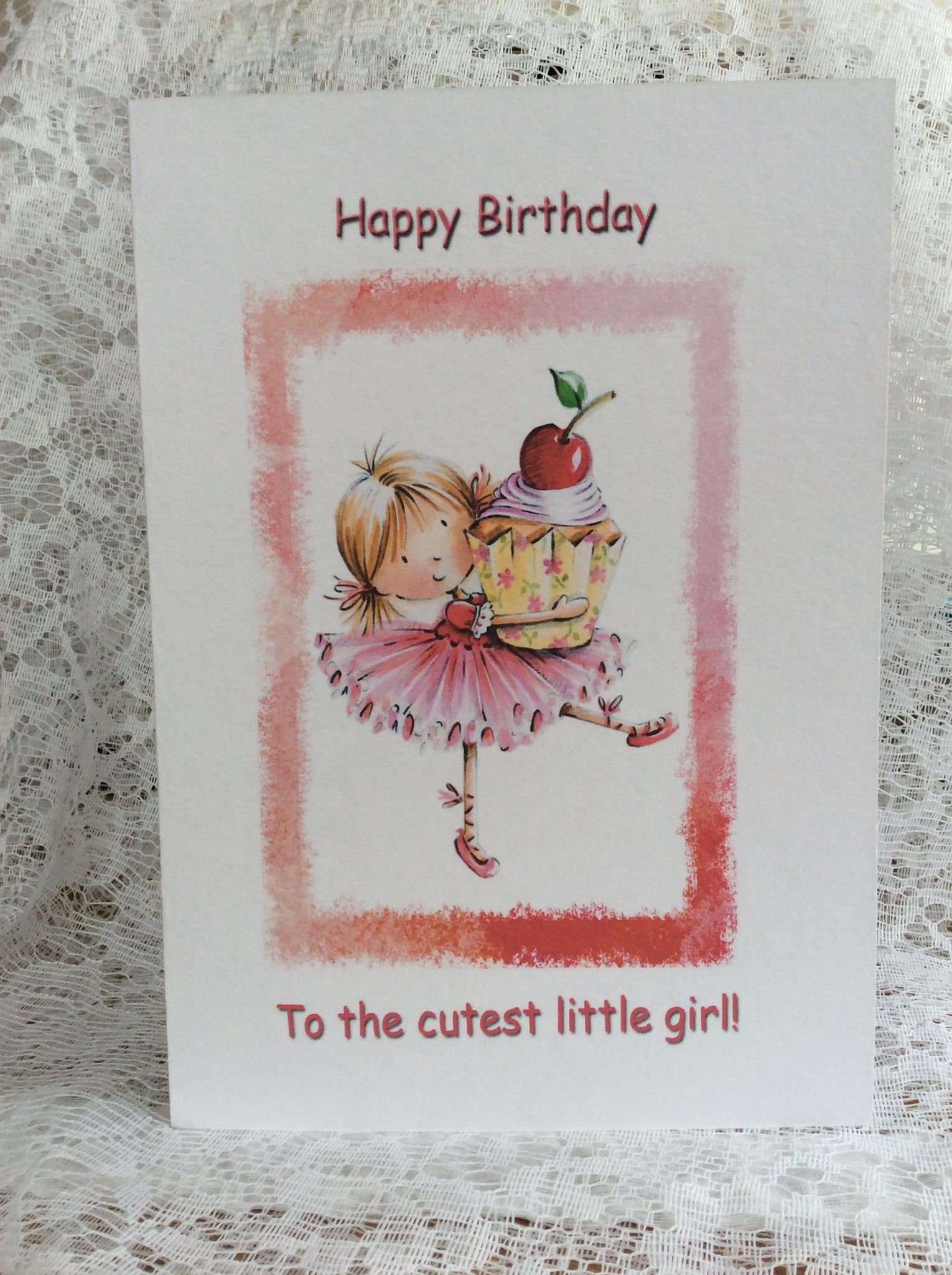 Beautiful Birthday Cards For Little Girls Printable Pink Happy
