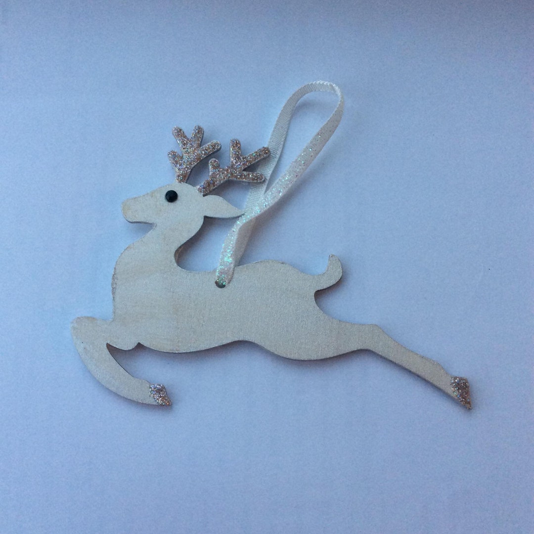 MDF Deer Decoration Xmas Tree Decoration Fun Decoration - Etsy