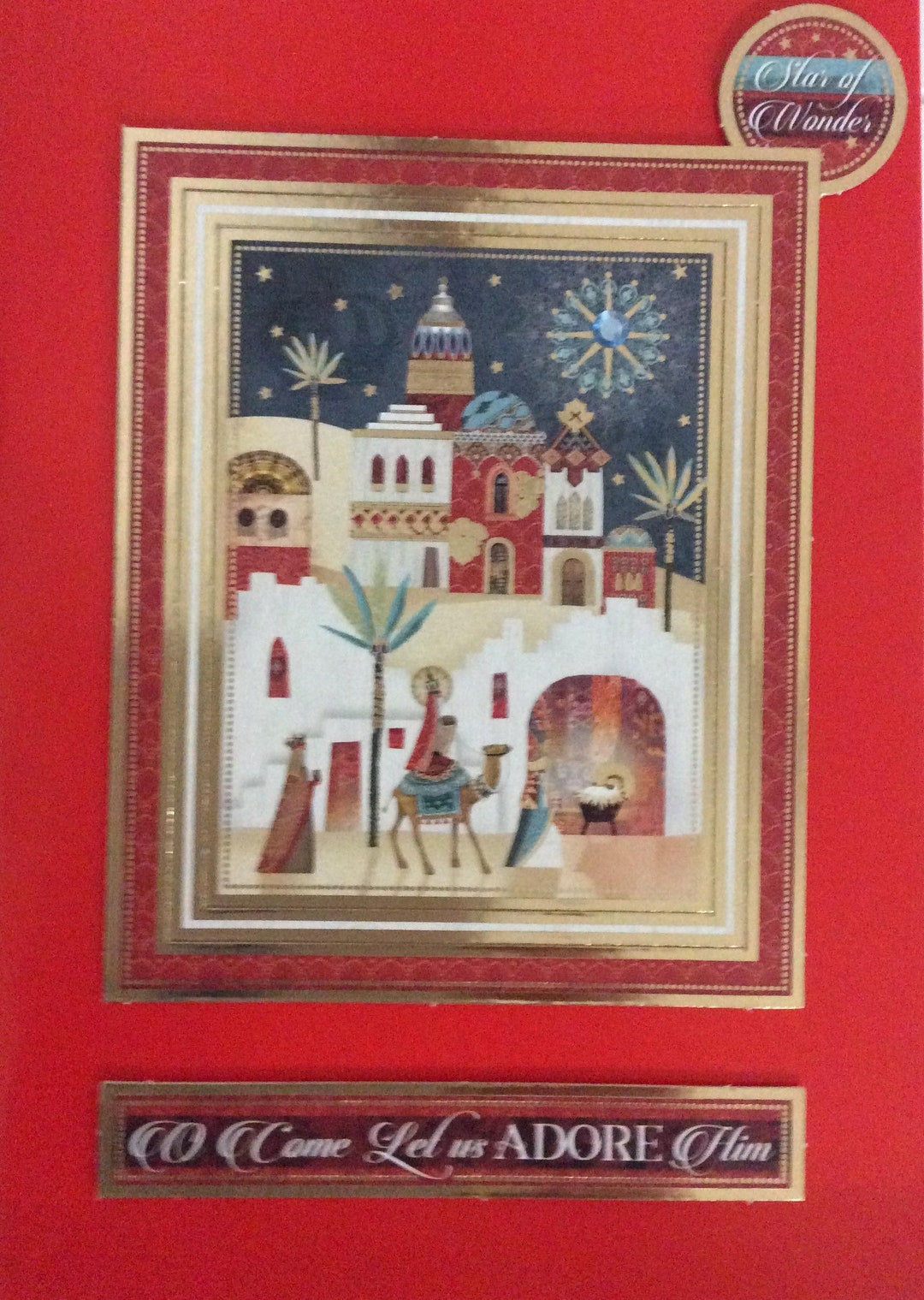 Handmade Religious Christmas Card Setting the Scene of the - Etsy Canada