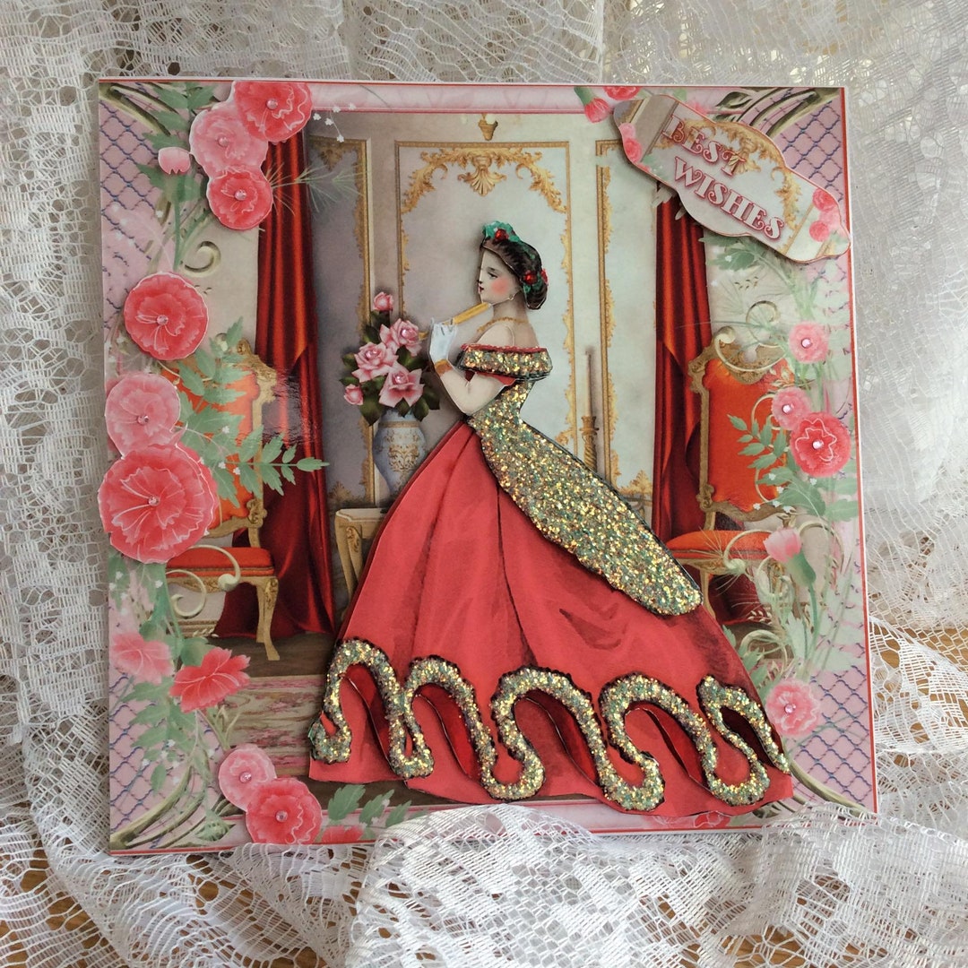 Luxury Ladies Birthday Card , Glamourous Card, Belle of the Ball Card ...