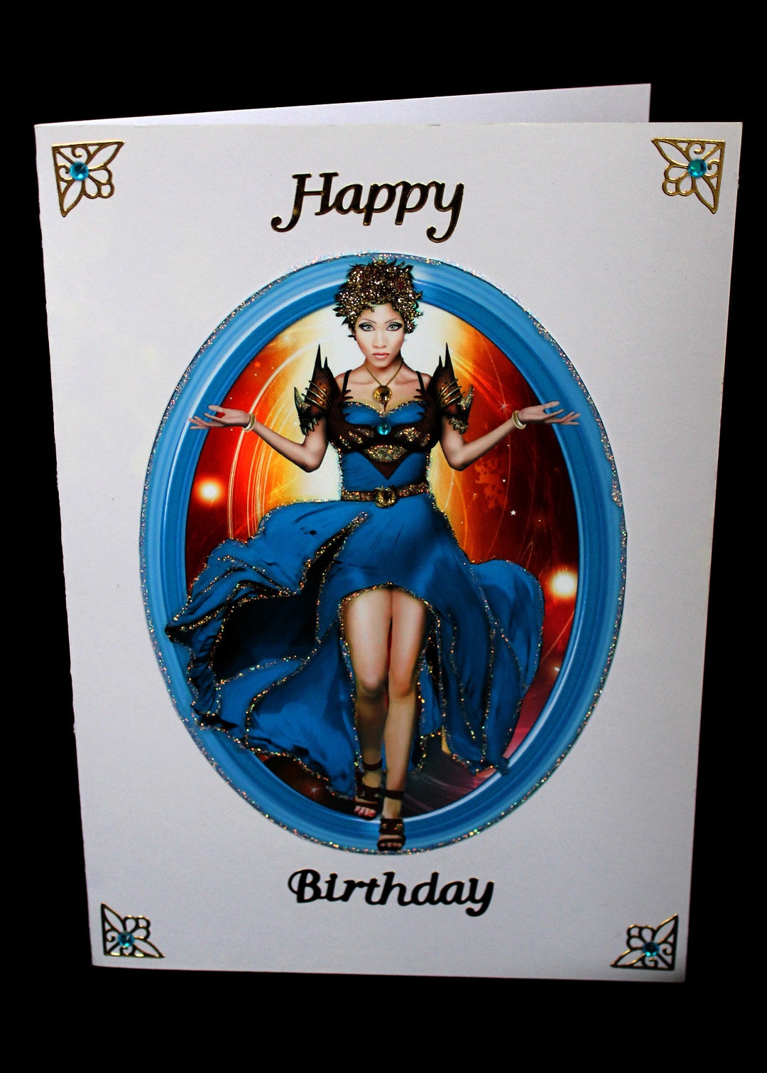 Mythical Birthday Card, Handmade Luxury Card, , Card for Her, Ladies ...