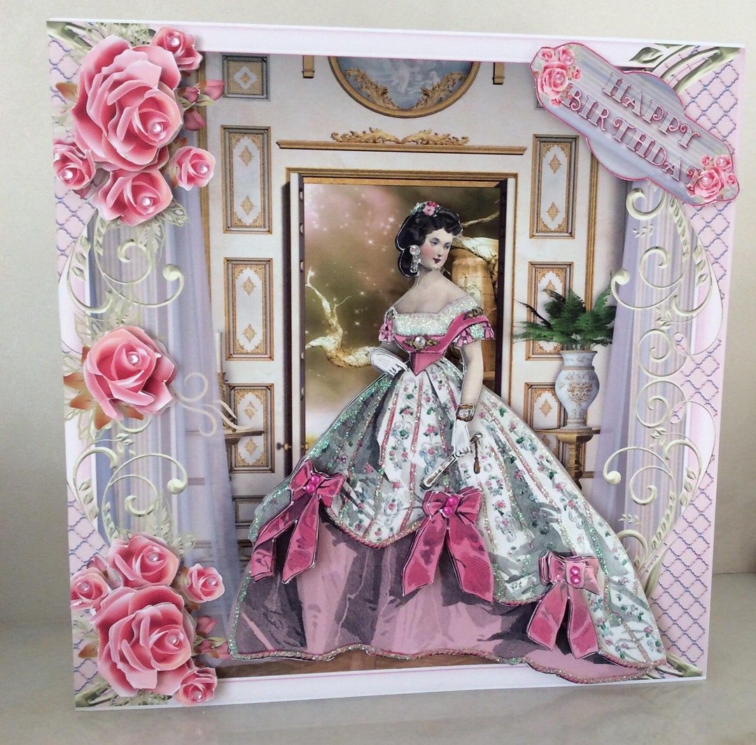 Luxury Card for a Ladies Birthday Exquisite Stylish Lady - Etsy