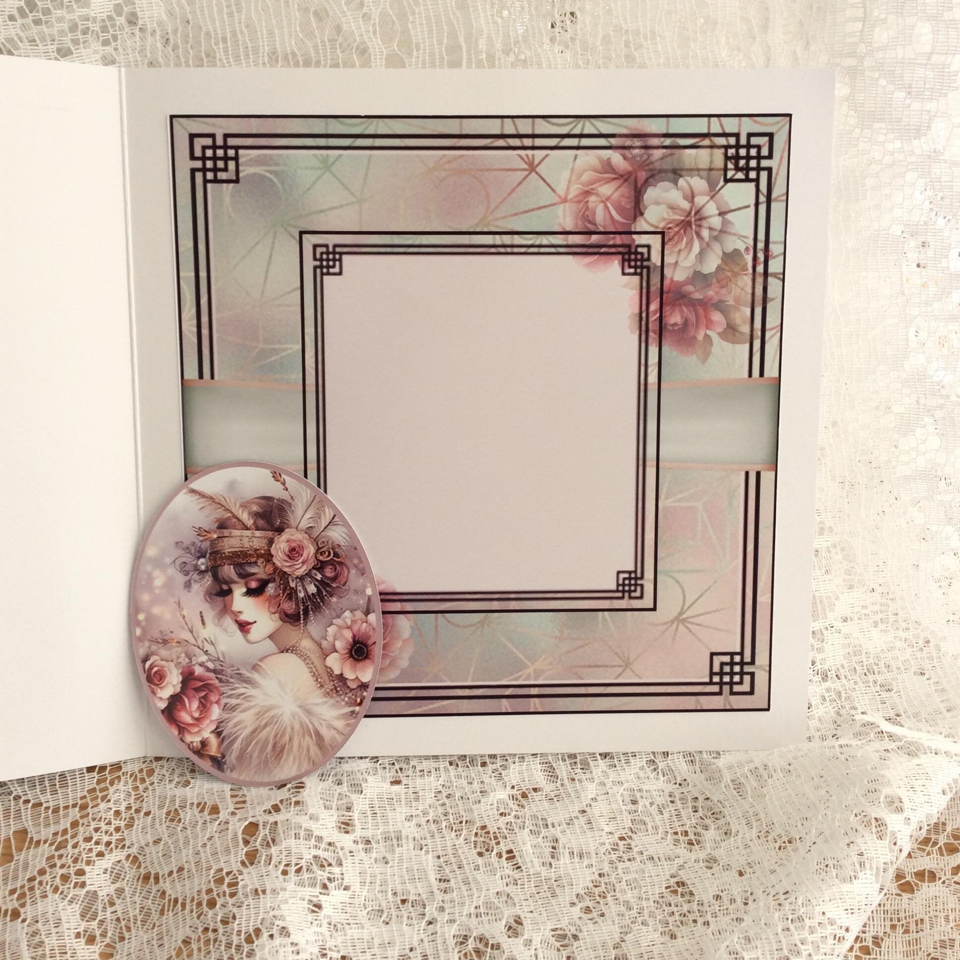 Flapper Girl Card, Birthday Card for Lady, Happy Birthday Card, Ladies ...