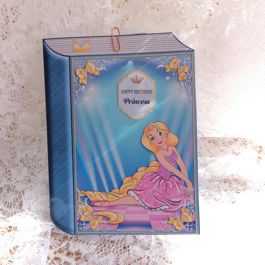 Princess Birthday Book Card: Fairy-tale Novelty Card - Etsy